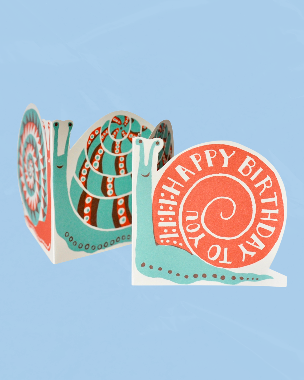 greeting card - happy birthday snail concertina – Baa Baazaar